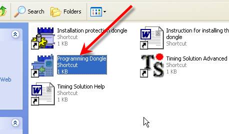 So after installation plugdongle and click Programming Dongle shortcut: